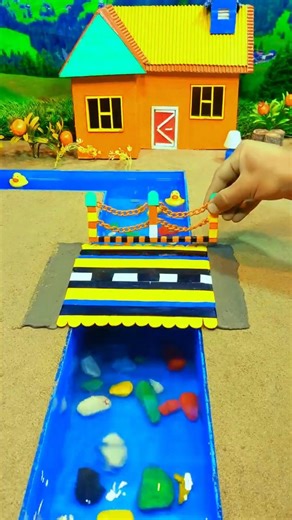 Building a Tough and Strong Mini Bridge for a Toy Tractor Pulling a Loaded Trailer