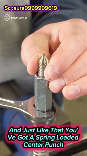 DIY Spring-Loaded Center Punch 🔧 Easy Metal Marking Tool#shorts