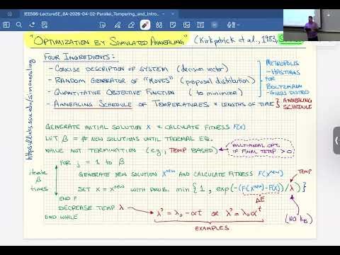 IEE/CSE 598: Lecture 5E/6A (2026-04-04): Parallel Tempering (PT) & Particle Swarm Optimization (PSO)