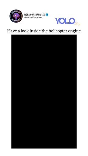 Wolrd Of Surprise on Instagram: "Have a look inside a helicopter engine — this is where calm flight is born from controlled chaos. What you’re seeing isn’t just metal and fire… it’s a perfectly balanced system turning explosions into smooth, precise lift. Air rushes in through the intake, gets brutally compressed, mixed with fuel, and ignites in the combustion chamber. That energy spins the turbine — but here’s the crazy part: unlike jet engines that push planes forward, a helicopter’s turboshaf