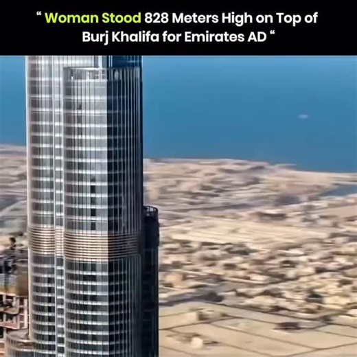 @thewealtharcade on Instagram: "A professional stuntwoman, Nicole Smith-Ludvik, stood 828 meters high on top of Burj Khalifa for an official Emirates Airline ad. She portrayed an Emirates cabin crew member and performed on a custom platform with a hidden safety harness. Key Details of the Shoot: • The Climb: The team climbed from the 160th floor, taking over an hour to reach the spire. • Filming Duration: Filming lasted around five hours. • Cinematography: A single drone captured the sequence in