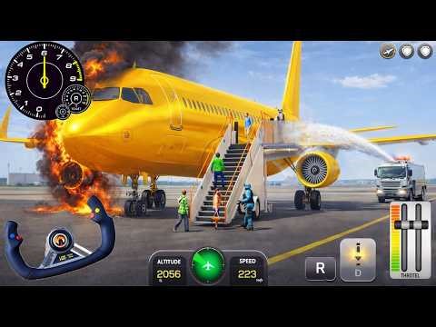 Real Flight Airplane Simulator Gameplay | Realistic Flight Landing & Takeoff | Android Flight Game