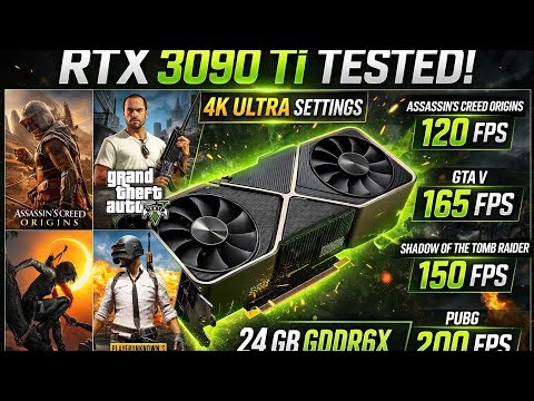 RTX 3090 Ti – 4K Ultra Gaming Benchmarks! | Assassin's Creed, GTA V, Shadow & PUBG