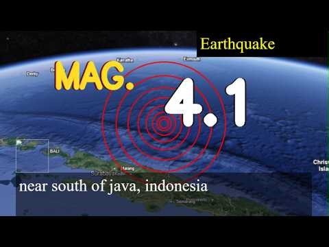 earthquake near south of java, indonesia live updates today : 4.1 magnitude earthquake struck near s