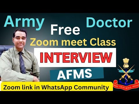 AMC Afms ssc free INTERVIEW | FREE Army medical corps interview | PD Classes