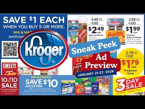 *NEW AD PREVIEW* Kroger SNEAK PEEK Ad Preview for 1/21-1/27 | MEGA SALE, Weekly Digitals, & MORE