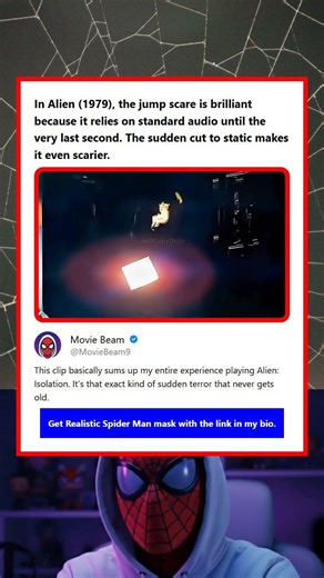 In Alien 1979 the jump scare is brilliant because it relies on standard audio until the very last se