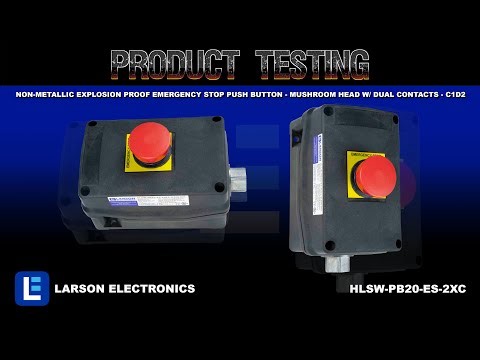 Non-Metallic Explosion Proof Emergency Stop Push Button - Mushroom Head w/ Dual Contacts - C1D2