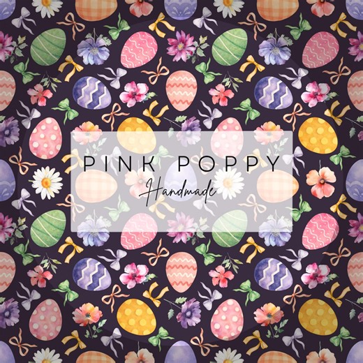 Midnight Easter Garden Seamless Pattern – Dark Floral Easter Eggs Spring Design (PNG Digital Download) - Etsy