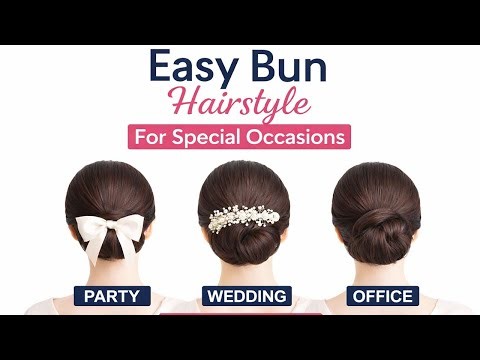 Easy Bun Hairstyle for Special Occasions | Perfect for Party, Wedding & Office