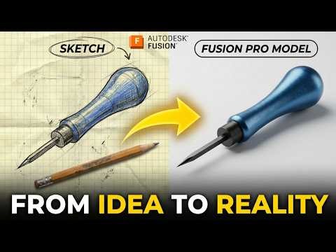 Fusion 360 From Zero | Beginner Step-by-Step Tutorial Ice Pick