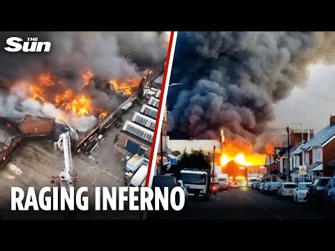 Explosions heard as fire rips through Wolverhampton factory in 'major toxic' incident