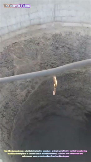 Critical Safety Check: Watch Workers Test for Toxic Gases Before Entering Deep Wells! 🔥⚠️🕳️