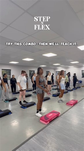 Step ‘N’ Flex on Instagram: "Try this combo at home with us or save this, come back to it, and let us know when you get it 🔥 - We start by letting you see the movement before we break it down. Then we take it step-by-step on each leg to build timing, muscle memory, and confidence. - After that, we add the music and let everything connect 🎶 - The combo will later be added into the full routine we finish class with, so by the time you get there, it’s already drilled into your body 💪🏽 - For mor