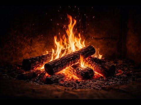 5 Hours Fireplace Fire | Crackling Sound | Seamless Loop | No Talking