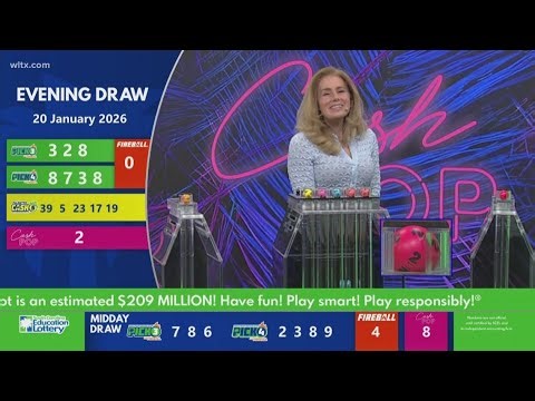 Evening SC winning lottery numbers for January 20, 2026