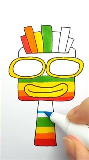 Numberblocks Seven Drawing Challenge Complete #numberblocks #drawing #shorts