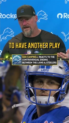 Dan Campbell was FRUSTRATED about how game ended 😡 #lions #dancampbell #steelers #nfl
