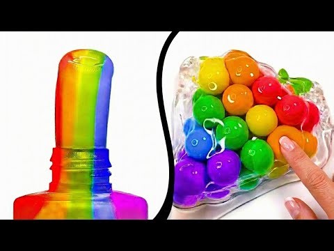 The Most SATISFYING Rainbow Slime Making 🌈 DIY SLIME RECIPES FOR KIDS