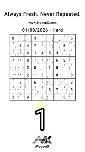 MavonX's Hard Sudoku: Exclusive Region #5