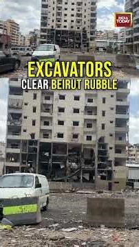 Excavators Clear Rubble in Southern Beirut After Israeli Strikes | Rescue & Recovery Update