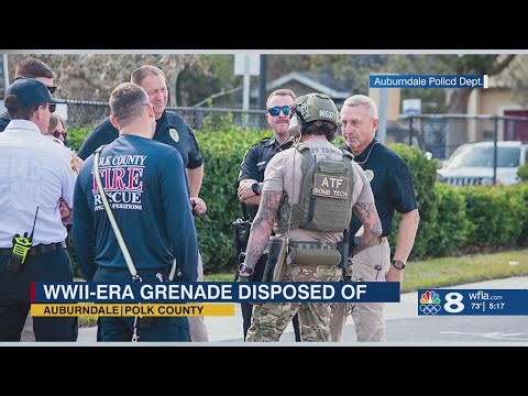 WWI grenade found in Auburndale