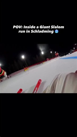 This is what racing the Giant Slalom in Schladming feels like 🤯👀🥶 are you ready for tonight? #fisalpine #worldcupschladming | FIS Alpine World Cup Tour