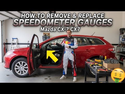 How to Remove Replace Speedometer Gauges Instrument Cluster on Mazda CX-7 CX7