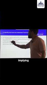 CBSE Class 12 Economics | Human Capital | Identify the Incorrect Statement | CBSE 2021 PYQ