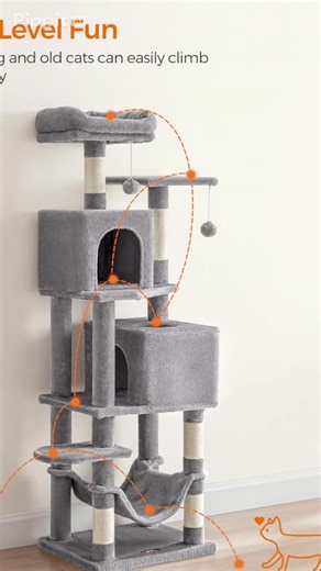 paws.and.spells_brand on Instagram: "💚🐾 Give Your Cats the Ultimate Playground! 🐾💚 Looking for a fun, safe, and multi-level cat tree that keeps your kitties entertained for hours? This Feandrea 61-Inch Multi-Level Cat Tree is perfect for climbing, scratching, and cozy lounging. Perfect for cats of all ages who need exercise, stimulation, and a comfy resting spot. Check it out here 👉 Get it on Amazon ✅ Follow us 🐾 #PawsandSpells 🐾 #CatTree #CatPlay #CatLovers #CatFurniture #IndoorCats #Hap