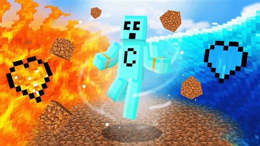 Minecraft but there are elemental hearts