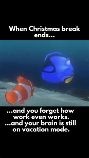 Disney Lover on Instagram: "When vacation ends and your short-term memory kicks in… what was my job again? 🤔 Anyone else feel this after Christmas or a vacation to Disney? #FindingNemo #DisneyAdult #PostVacationBrain #BackToReality #DisneyHumor"