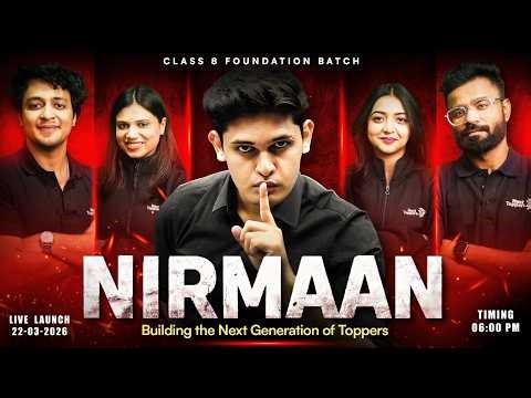 NIRMAAN Batch LIVE Launch 🚀 | Class 8 Students, Don’t Miss This l Next Toppers Juniors