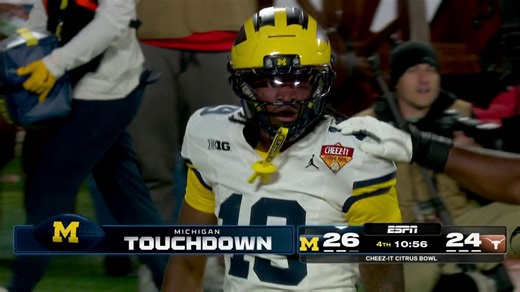 BRYCE UNDERWOOD STRETCHES IT IN FOR A TOUCHDOWN 💥 Watch the end of the Cheez-It Citrus Bowl on ABC and the ESPN App 🏈 | ESPN