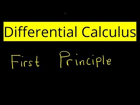 Differentiating Functions Using the first Principle 