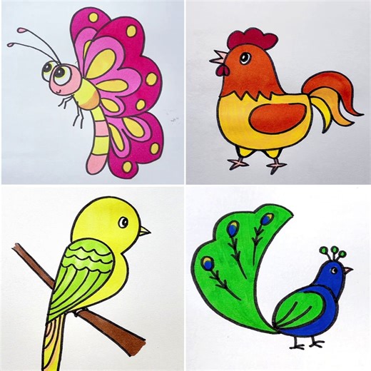 🎨🐦 The Ultimate Guide to Easy Bird Drawing for Kids! 🌟 Fun Step-by-Step Tutorial 🚀 #KidsArt #CreativeFun | Simple Drawings