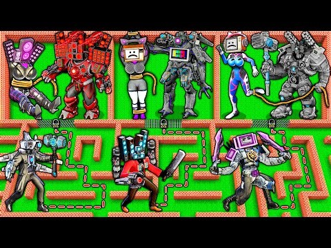 CHOOSE the RIGHT TV WOMAN to SAVE from UPGRADED TITAN BOSSES in SURVIVAL MAZE in MINECRAFT animation