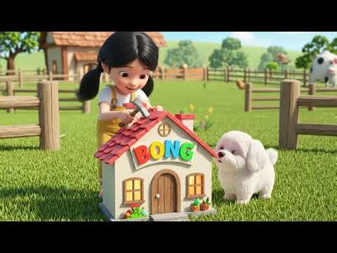 Vy & Bông: Make a house for Bông.