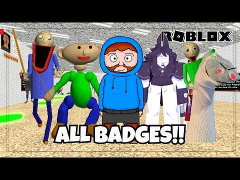 How to Get ALL 40 BADGES in Play as Baldi - Roblox