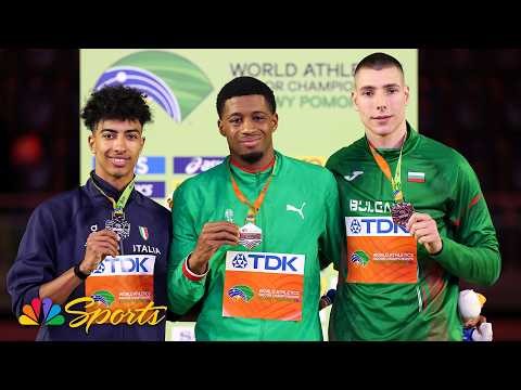Gerson Balde sets new WORLD LEAD in stunning long jump gold medal win at Indoor Worlds | NBC Sports
