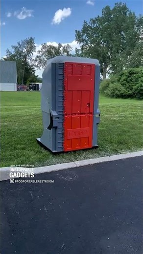 This toilet collapses in half