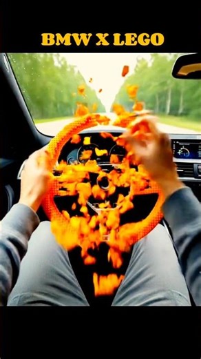 POV: The ORANGE LEGO Steering Wheel Explodes While Driving 😳💥