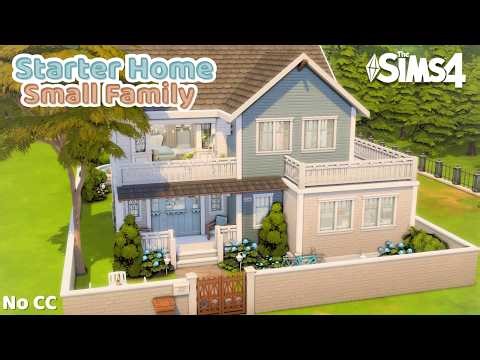 Starter Home for a Small Family build! 💙 | The Sims 4: Speed Build / No CC