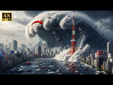 TOKYO MEGA TSUNAMI (Ultra Realistic) | 100ft Wave Destroys Shibuya & Tokyo Tower ► AI Fictional