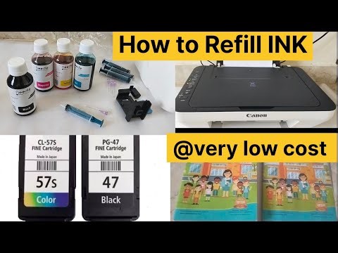 Inkjet Printer Refilling Hack | Canon Cartridge easy refill #canon #printer #ink #yt #diy
