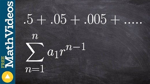 Given a geometric series, write in summation notation