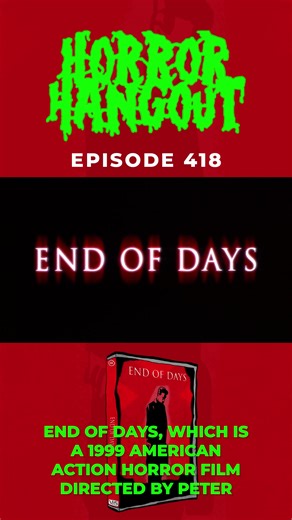 A few highlights from the latest episode of #HorrorHangout! #EndOfDays Musical stings and the clash of the titans - Arnold Schwarzenegger vs Miriam Margolyes. www.horrorhangout.co.uk