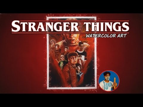 "Stranger Things Fan Art 🔥 | Hand-Painted Group Portrait – Hawkins Gang! 🎨