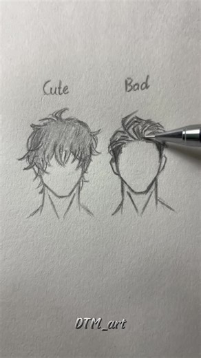 Dtm_art on Instagram: "drawing boy hairs #drawing #howtodraw #fpy"