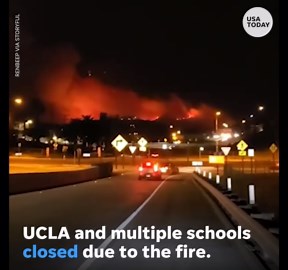 Getty Center fire: thousands forced to evacuate Los Angeles